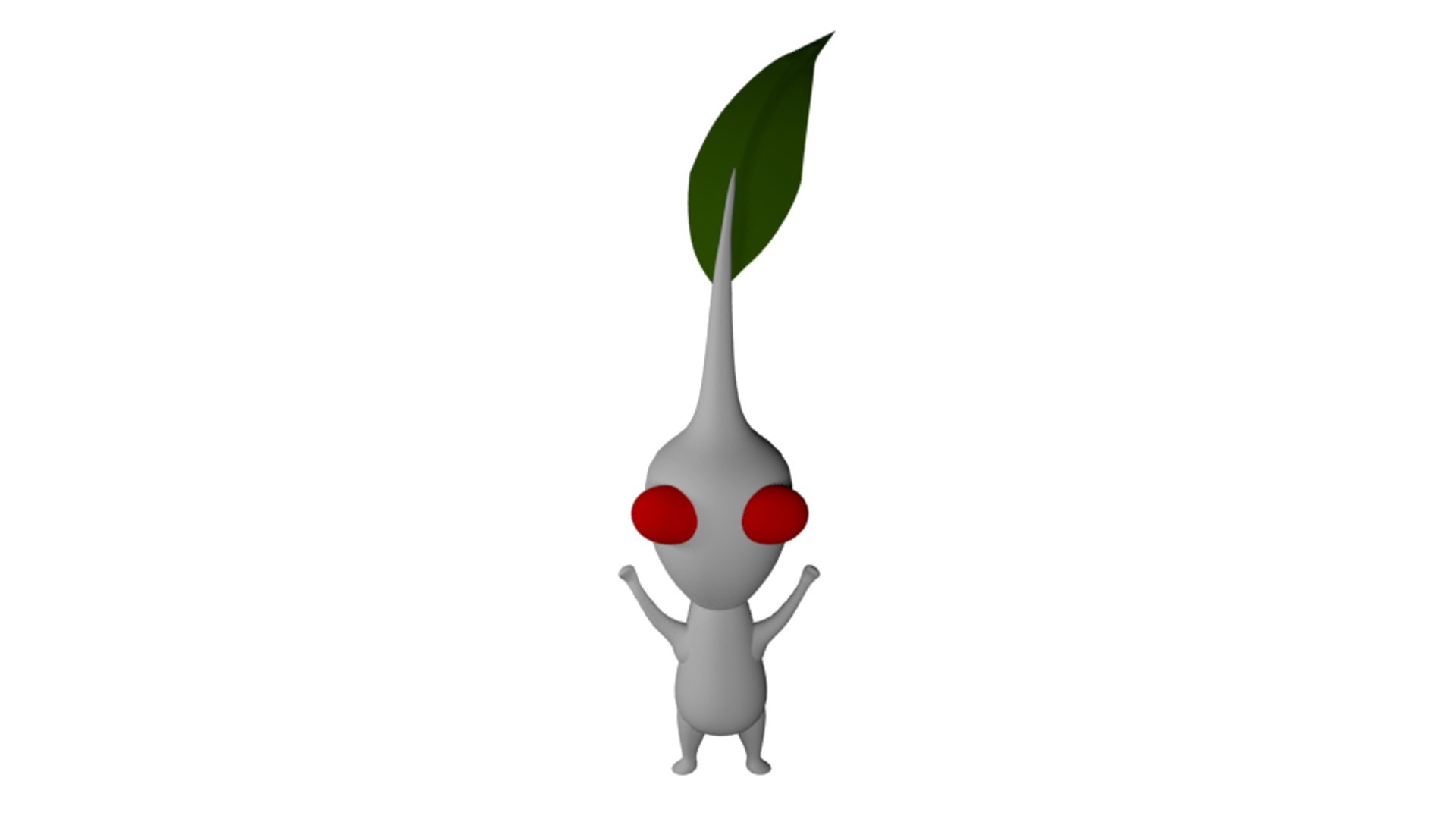3D Model White Leaf Pikmin - TurboSquid 1650031