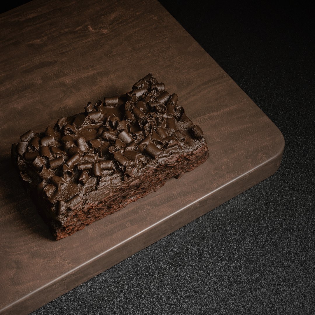 3D brownie food model - TurboSquid 1694851