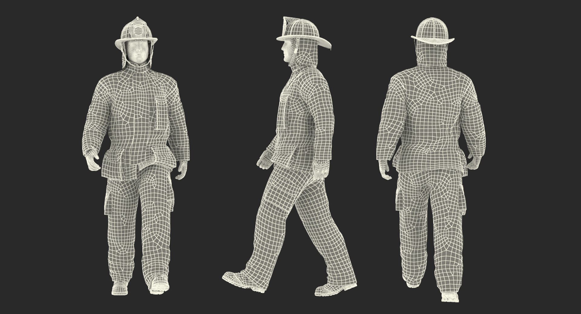 3D Firefighter Fully Protective Suit - TurboSquid 1157618