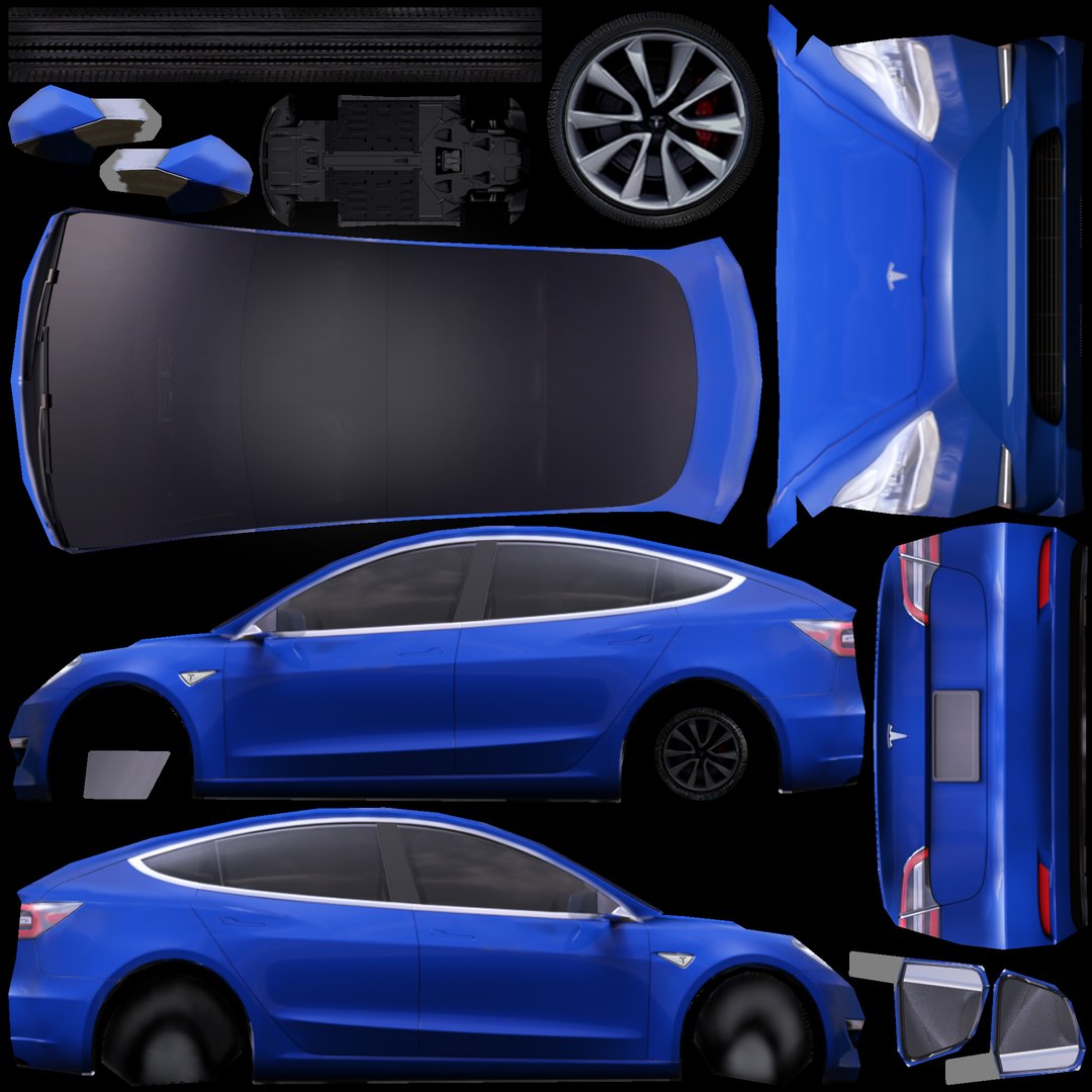 2016 Tesla 3 3d C4d