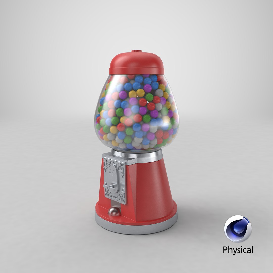 3D Real Candy Gumballs Vending Machine - TurboSquid 1478427
