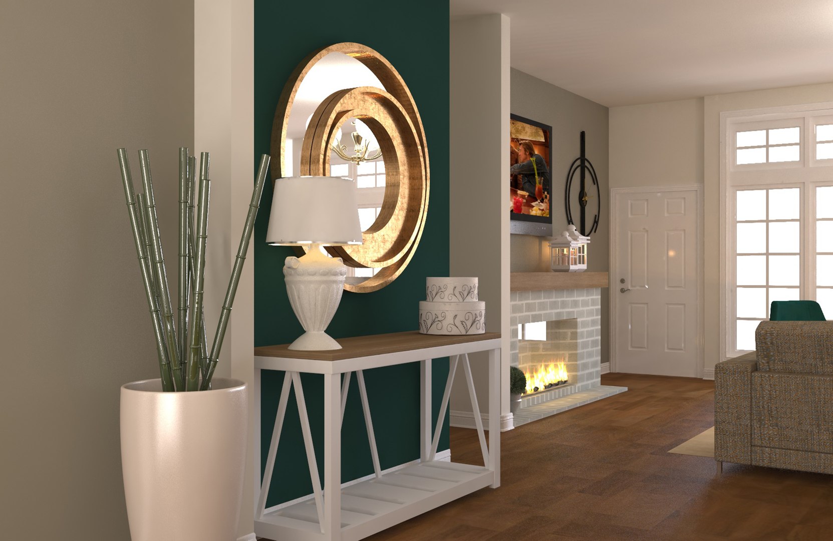 3D Model High Def Modern Classic Living Room And Kitchen - TurboSquid ...