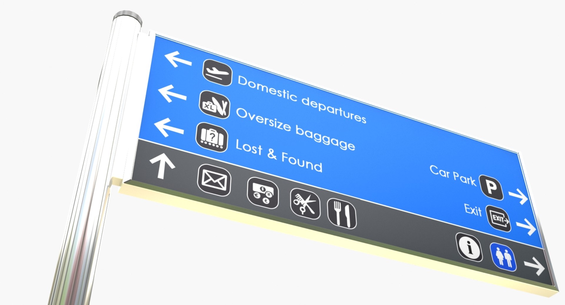 Airport sign 3D - TurboSquid 1410798