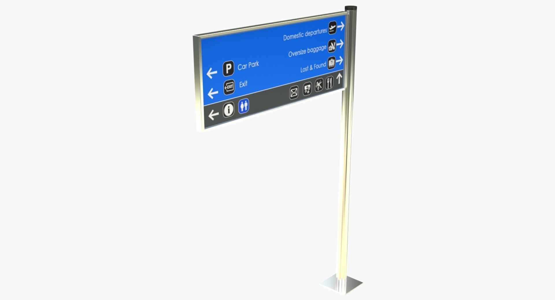 Airport sign 3D - TurboSquid 1410798