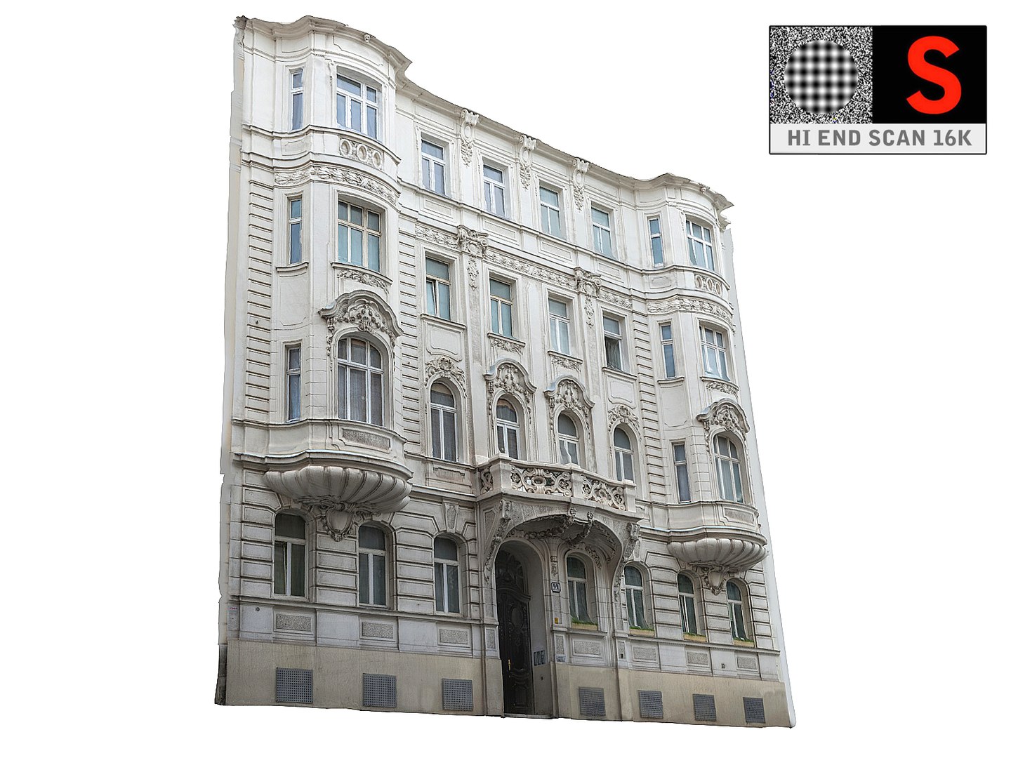 3D Baroque Facade Model - TurboSquid 1187697