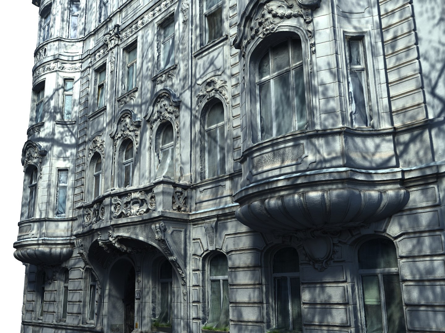 3D Baroque Facade Model - TurboSquid 1187697