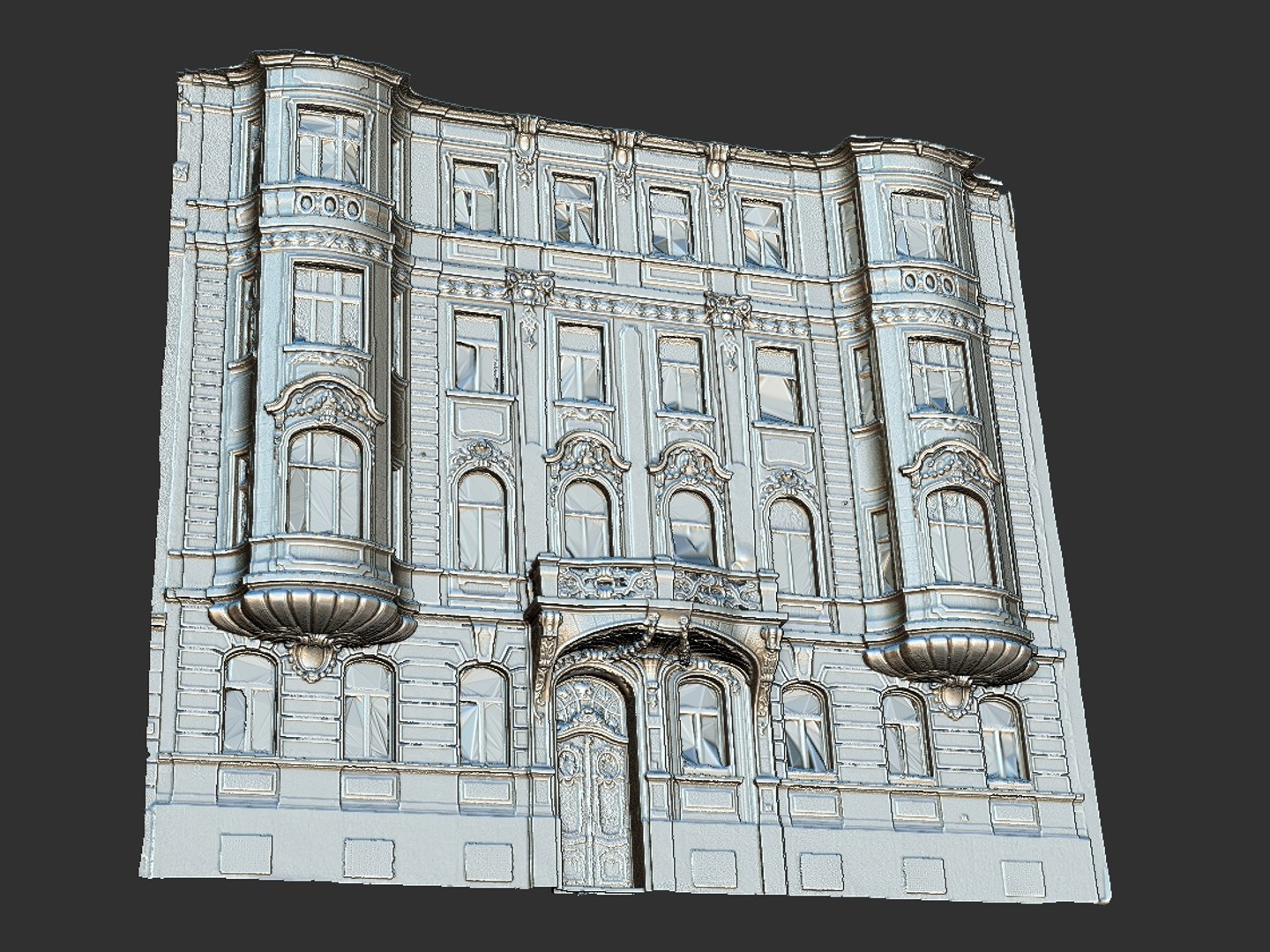 3D Baroque Facade Model - TurboSquid 1187697