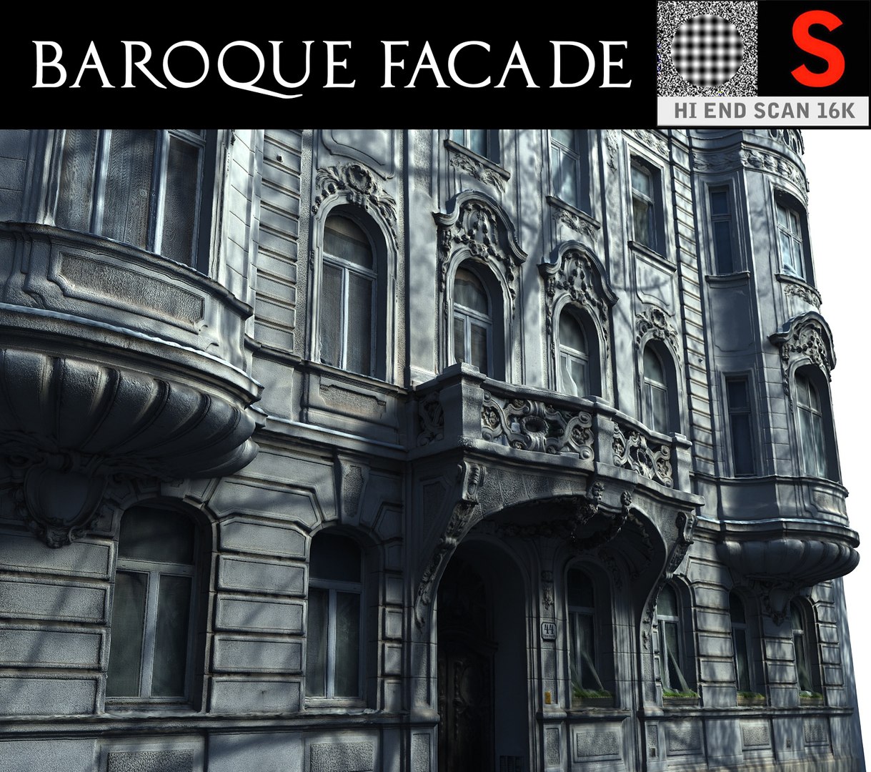 3D Baroque Facade Model - TurboSquid 1187697