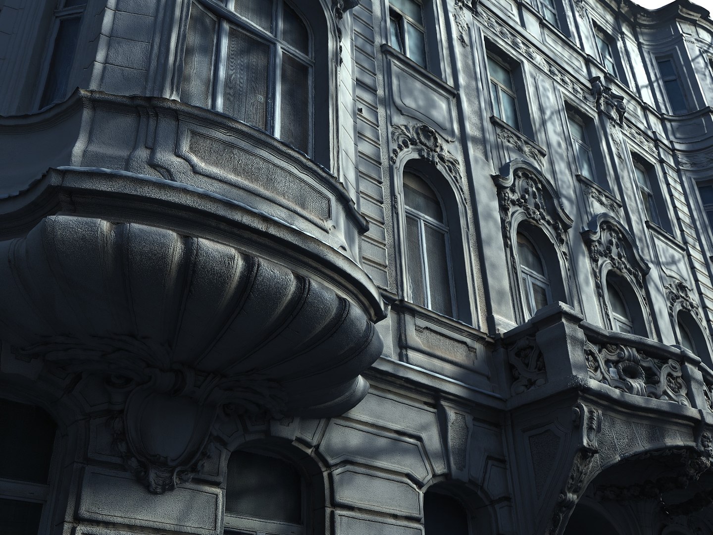 3D Baroque Facade Model - TurboSquid 1187697