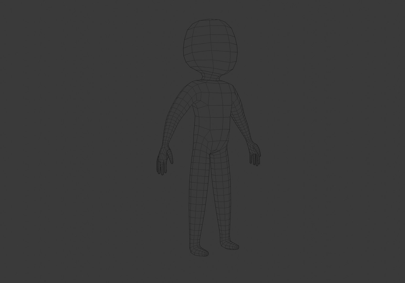 Basic cartoon human model - TurboSquid 1912813