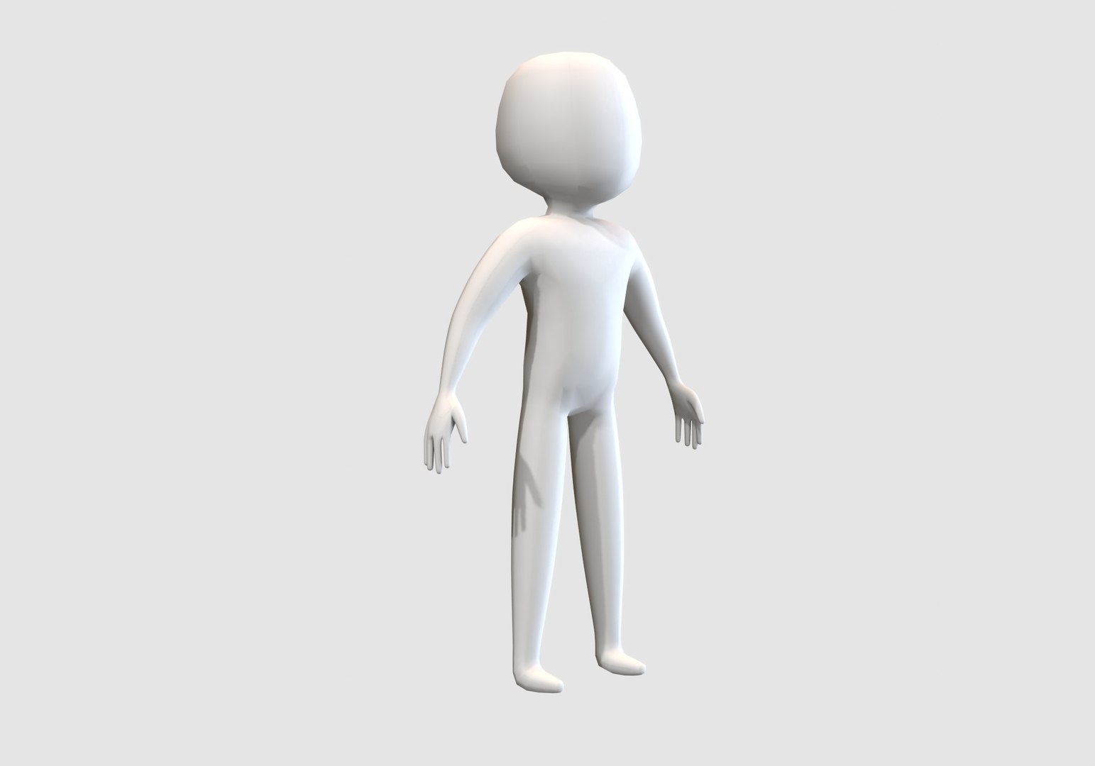 Basic cartoon human model - TurboSquid 1912813