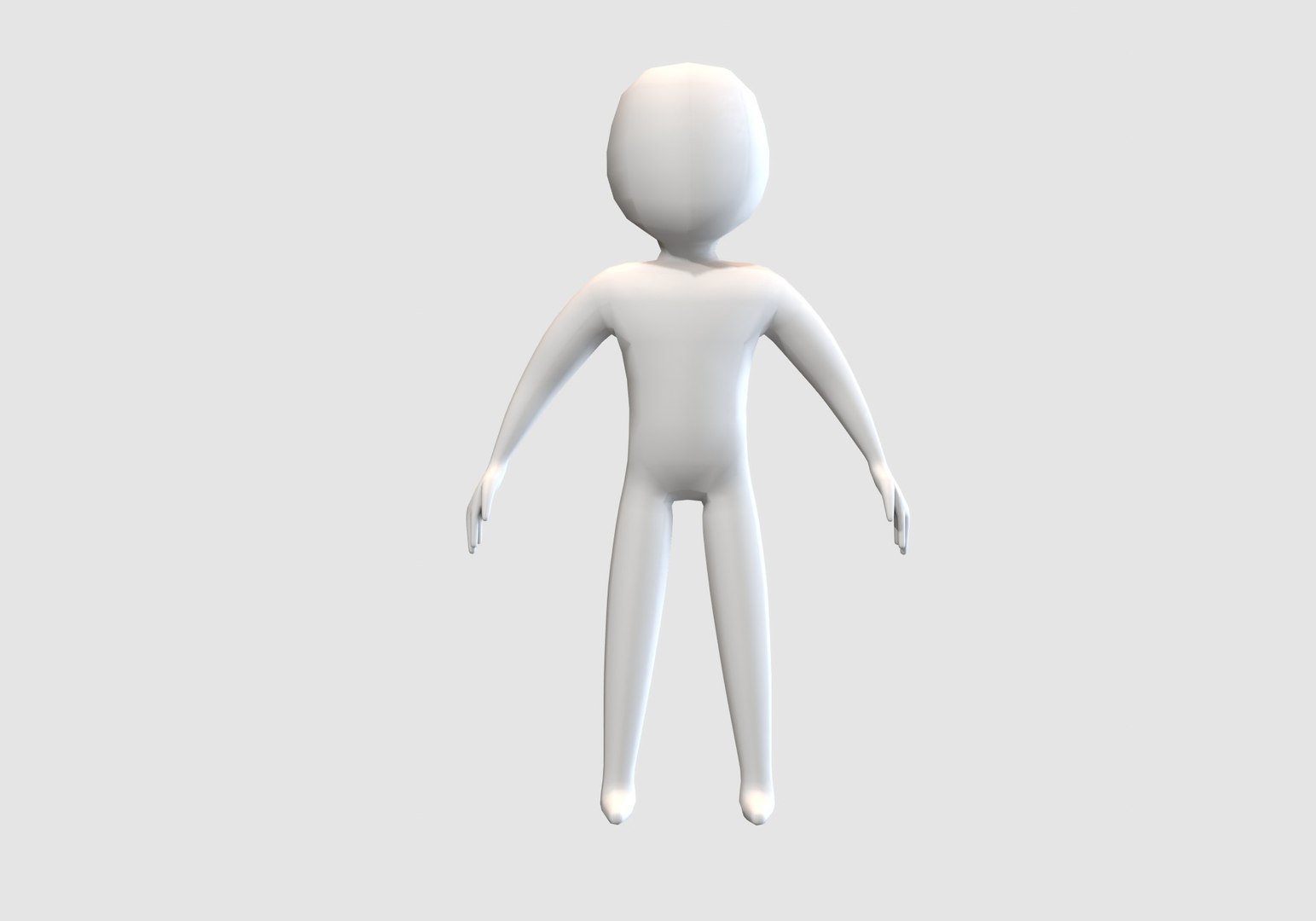 Basic cartoon human model - TurboSquid 1912813