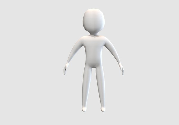 modelo 3d humano básico de dibujos animados - TurboSquid 1912813