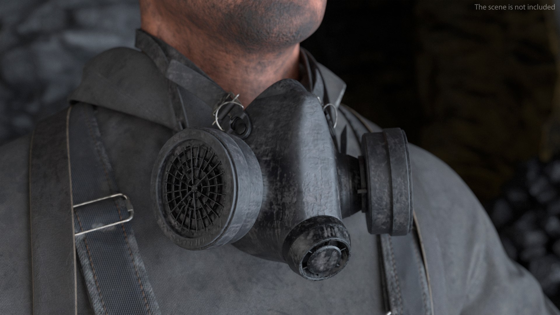 3D Miners Mask Dirty Model - TurboSquid 2330658