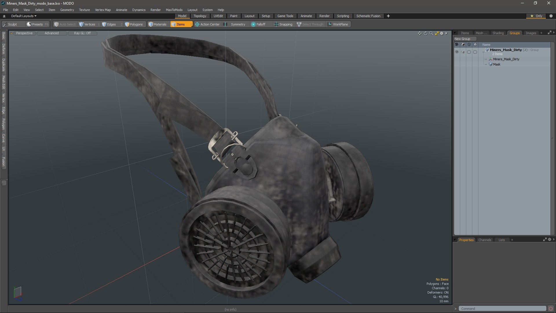 3D Miners Mask Dirty Model - TurboSquid 2330658