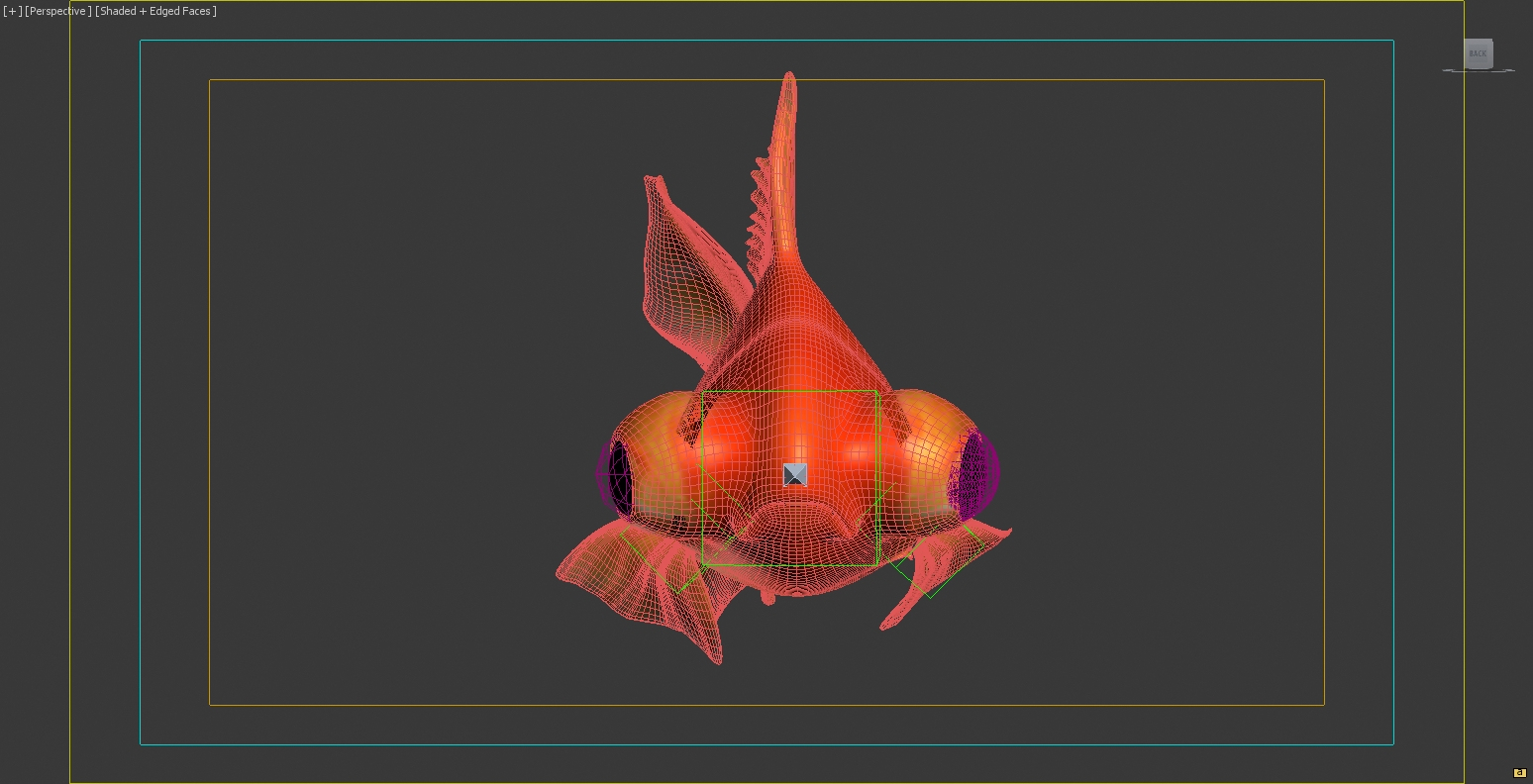 3d model goldfish rigged morphed