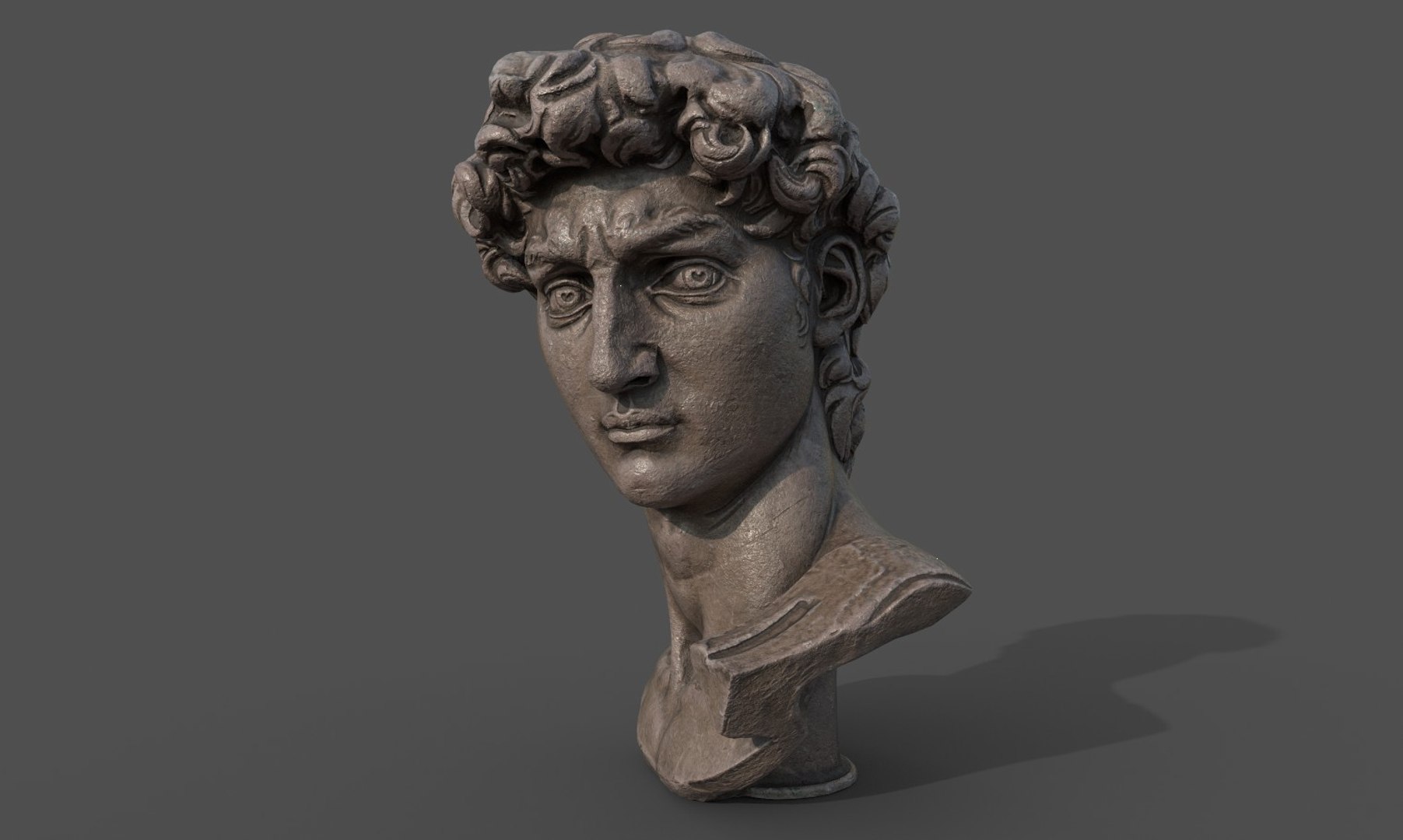 3D Bust Of David Model - TurboSquid 1821419