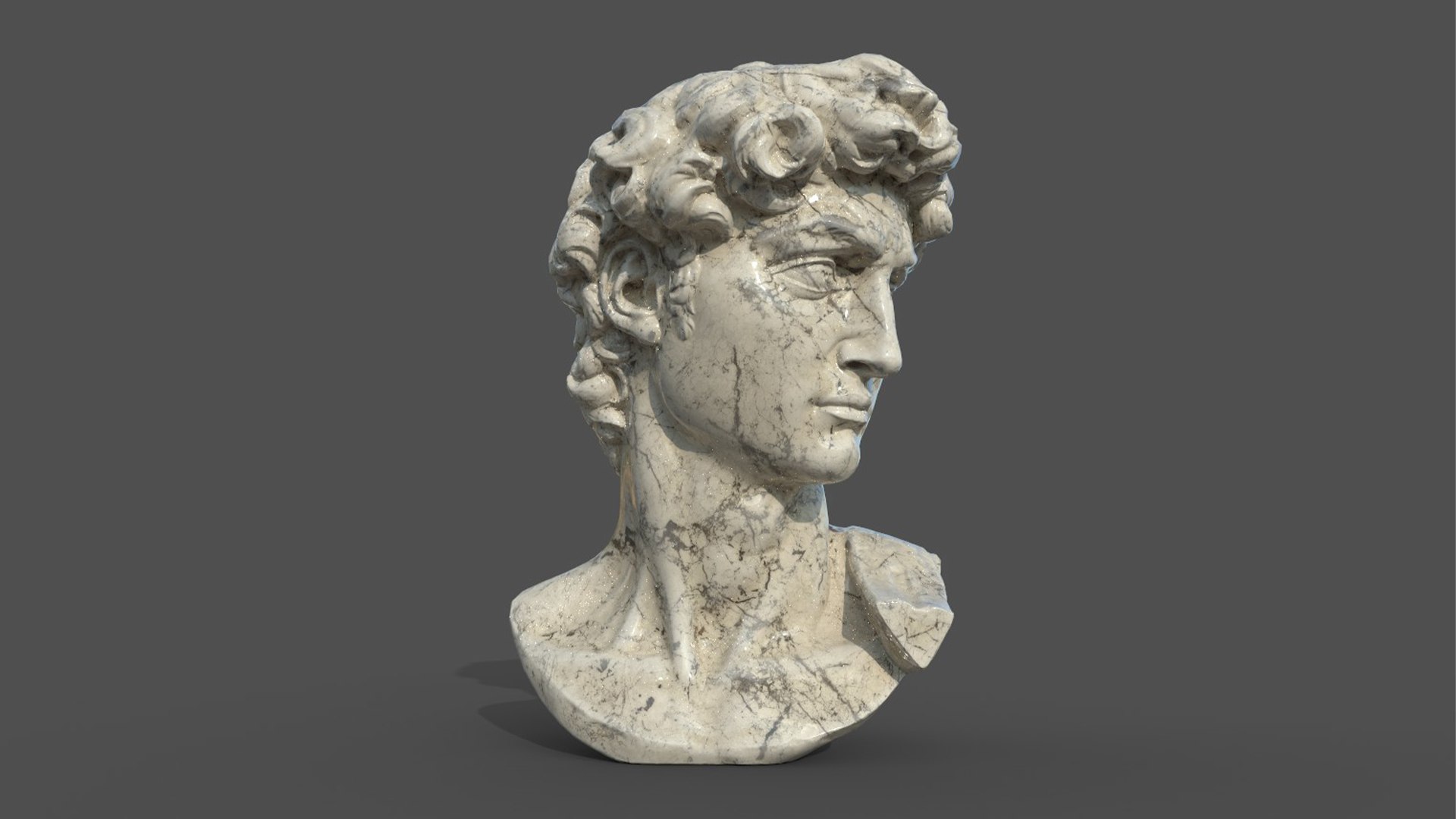 3D Bust Of David Model - TurboSquid 1821419