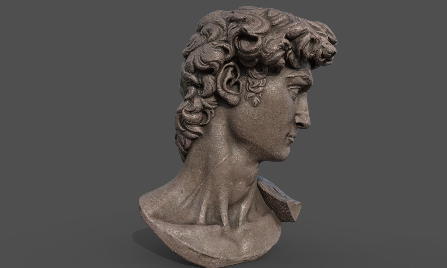 3D Bust Of David Model - TurboSquid 1821419