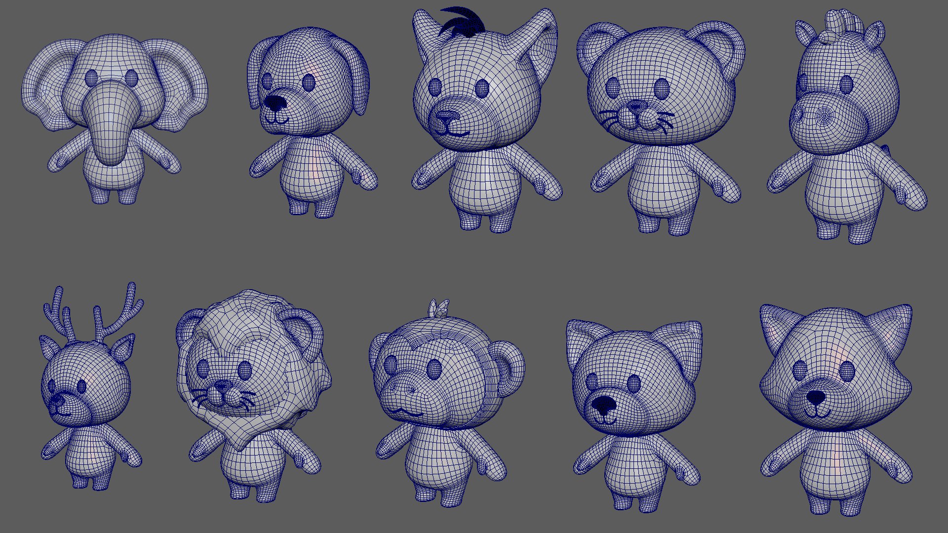 Cartoon Animal 3d Models Pack Vol1 3D Model - TurboSquid 2321772