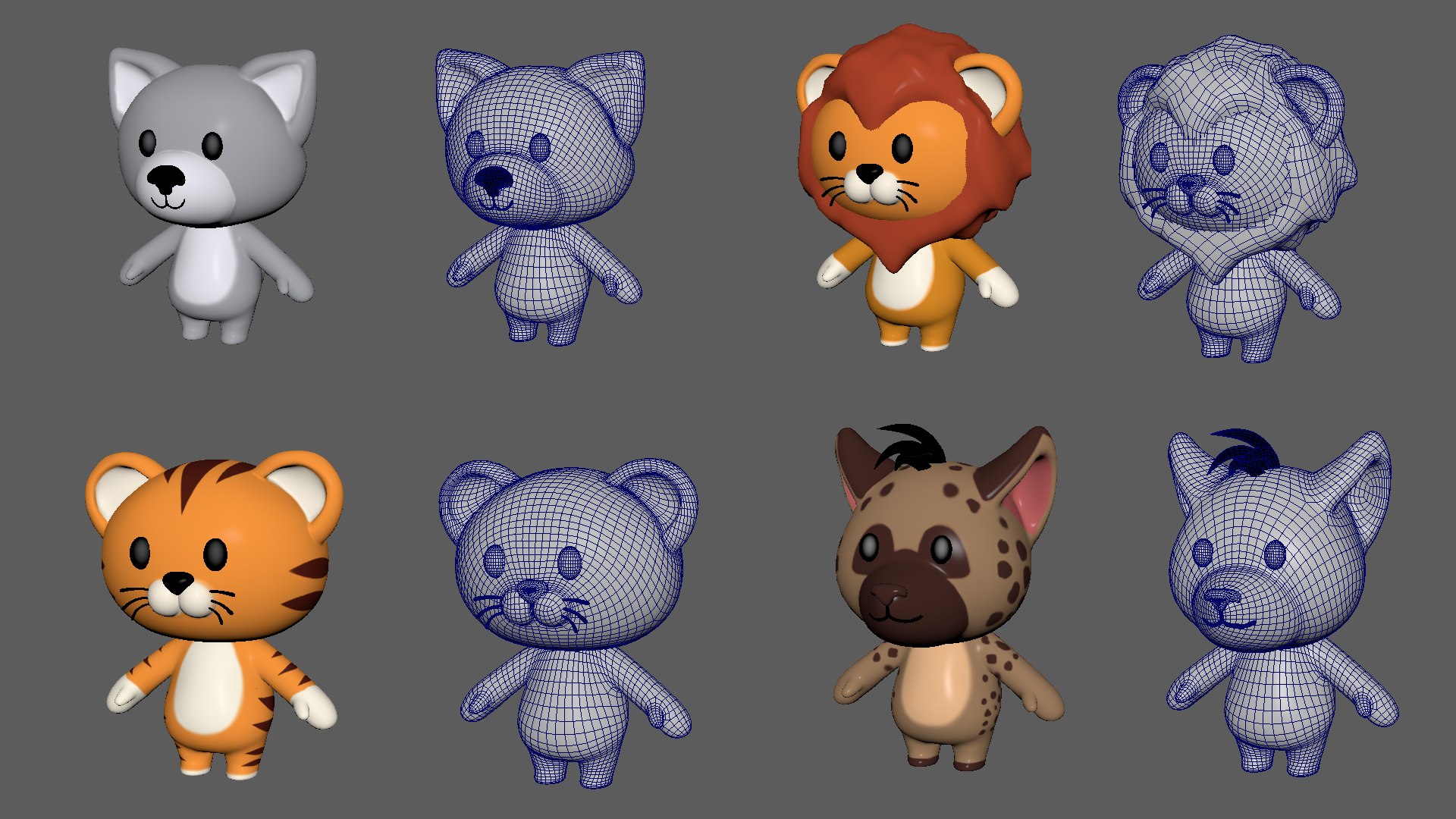 Cartoon Animal 3d Models Pack Vol1 3D Model - TurboSquid 2321772