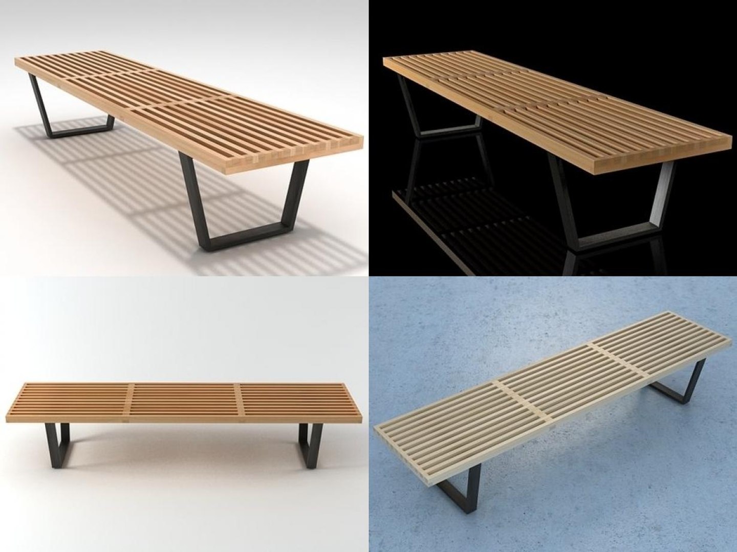 Nelson Bench 3D Model - TurboSquid 1183359