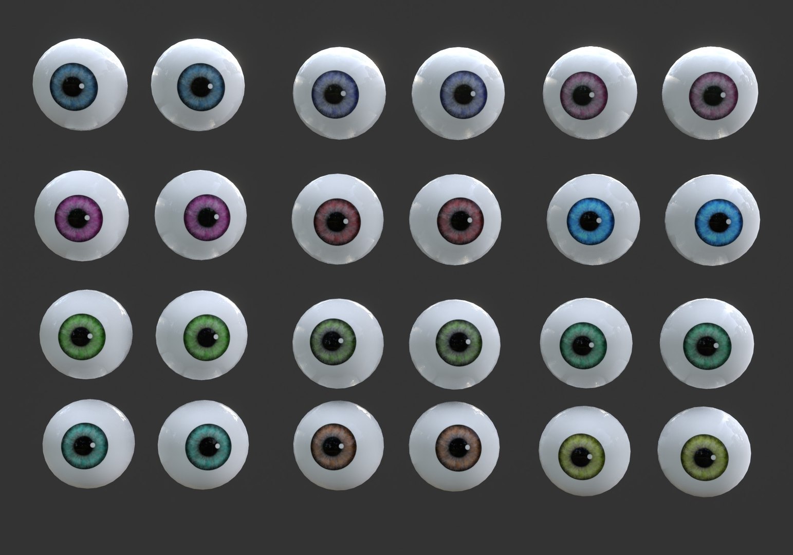 3D 12x Eyes Package Cartoon - TurboSquid 1885108