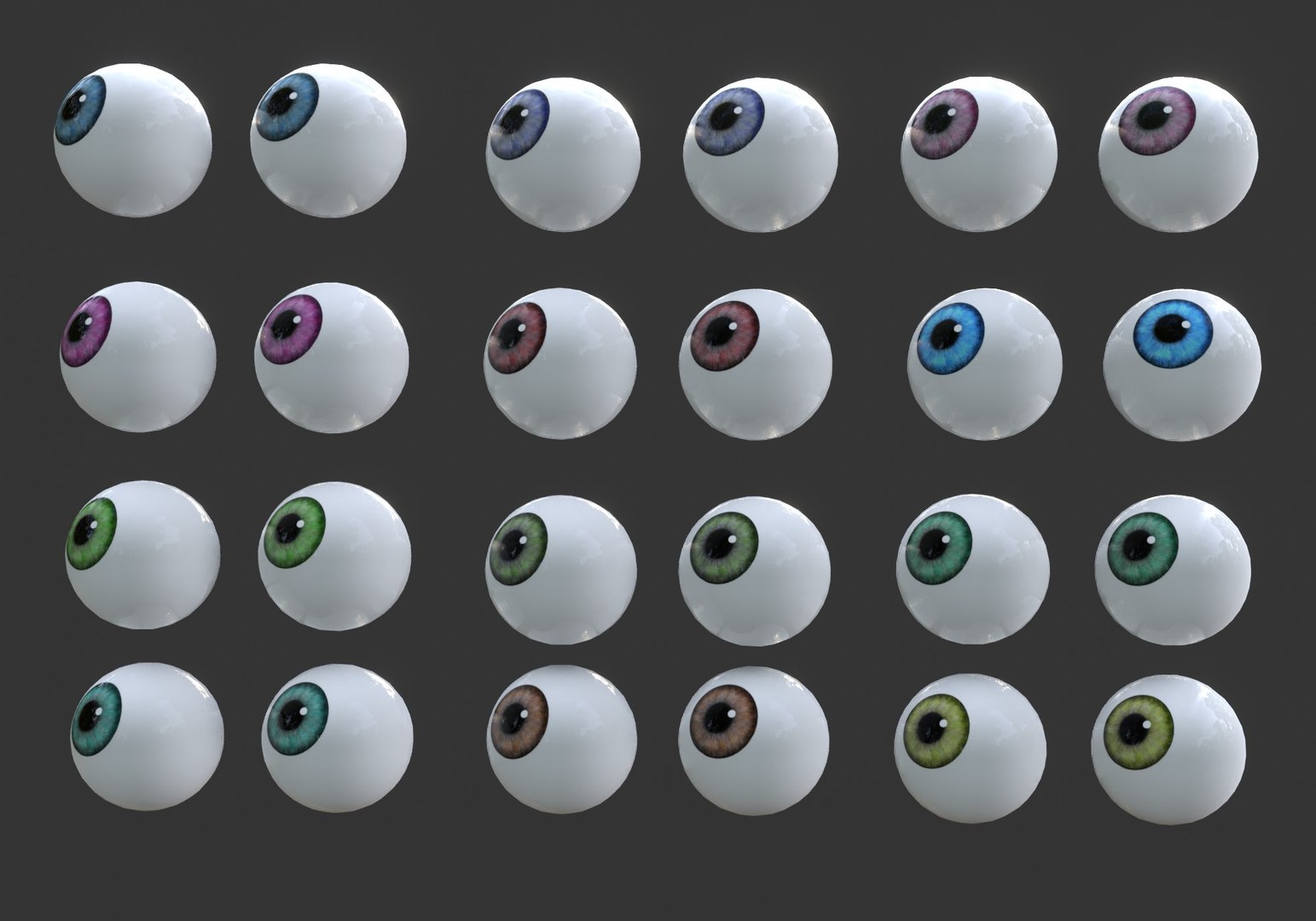 3D 12x Eyes Package Cartoon - TurboSquid 1885108
