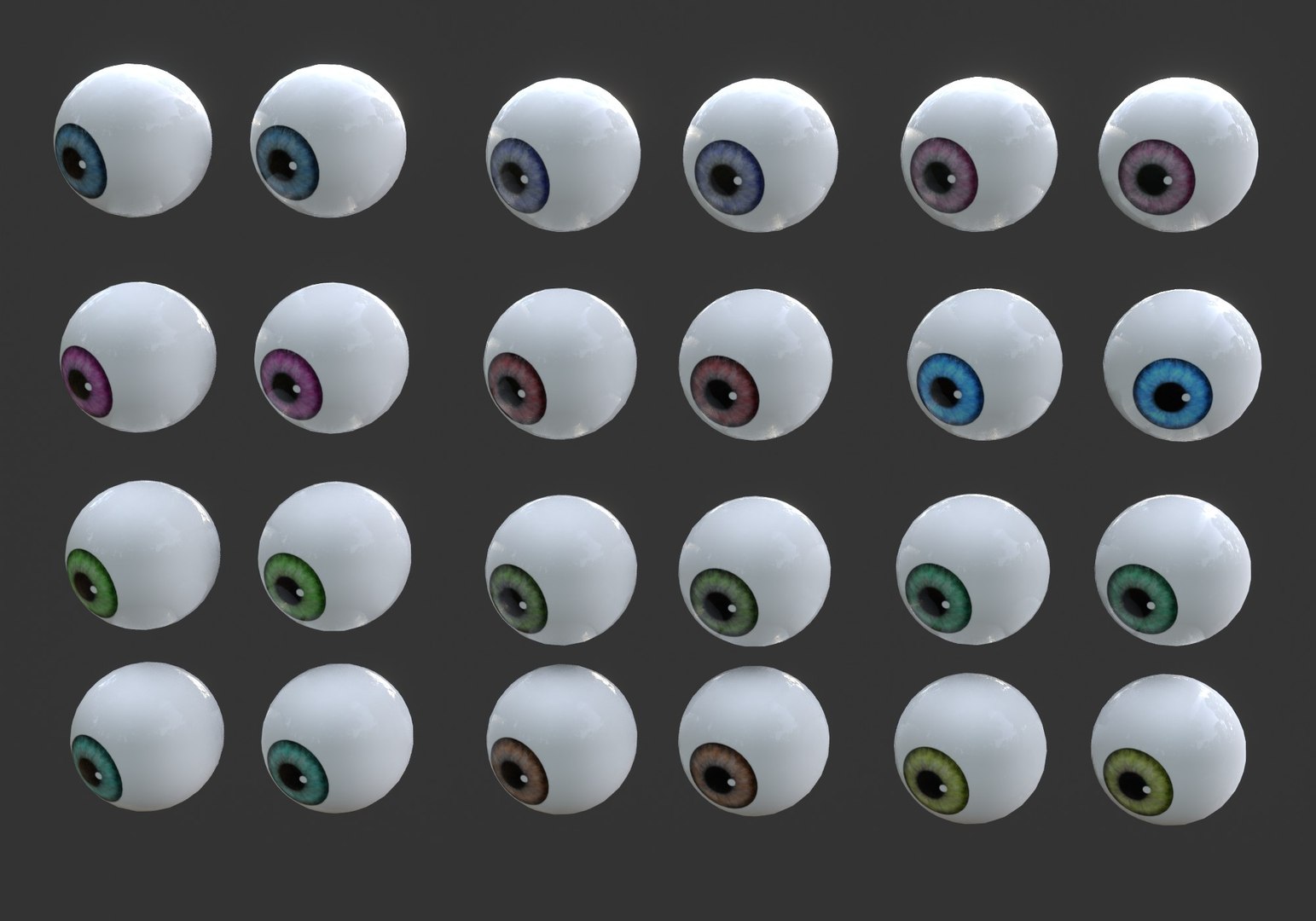 3D 12x Eyes Package Cartoon - TurboSquid 1885108
