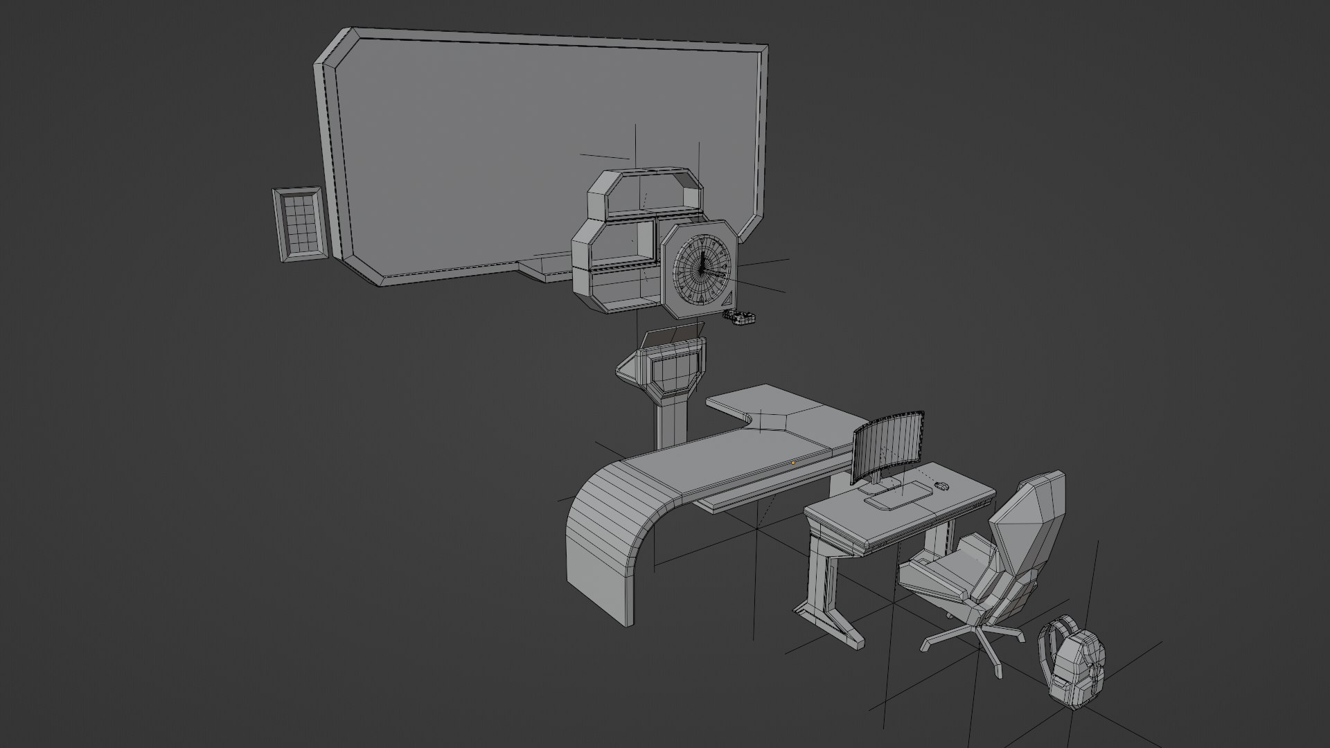 Futuristic Low Poly Classroom 3D Model - TurboSquid 2251565