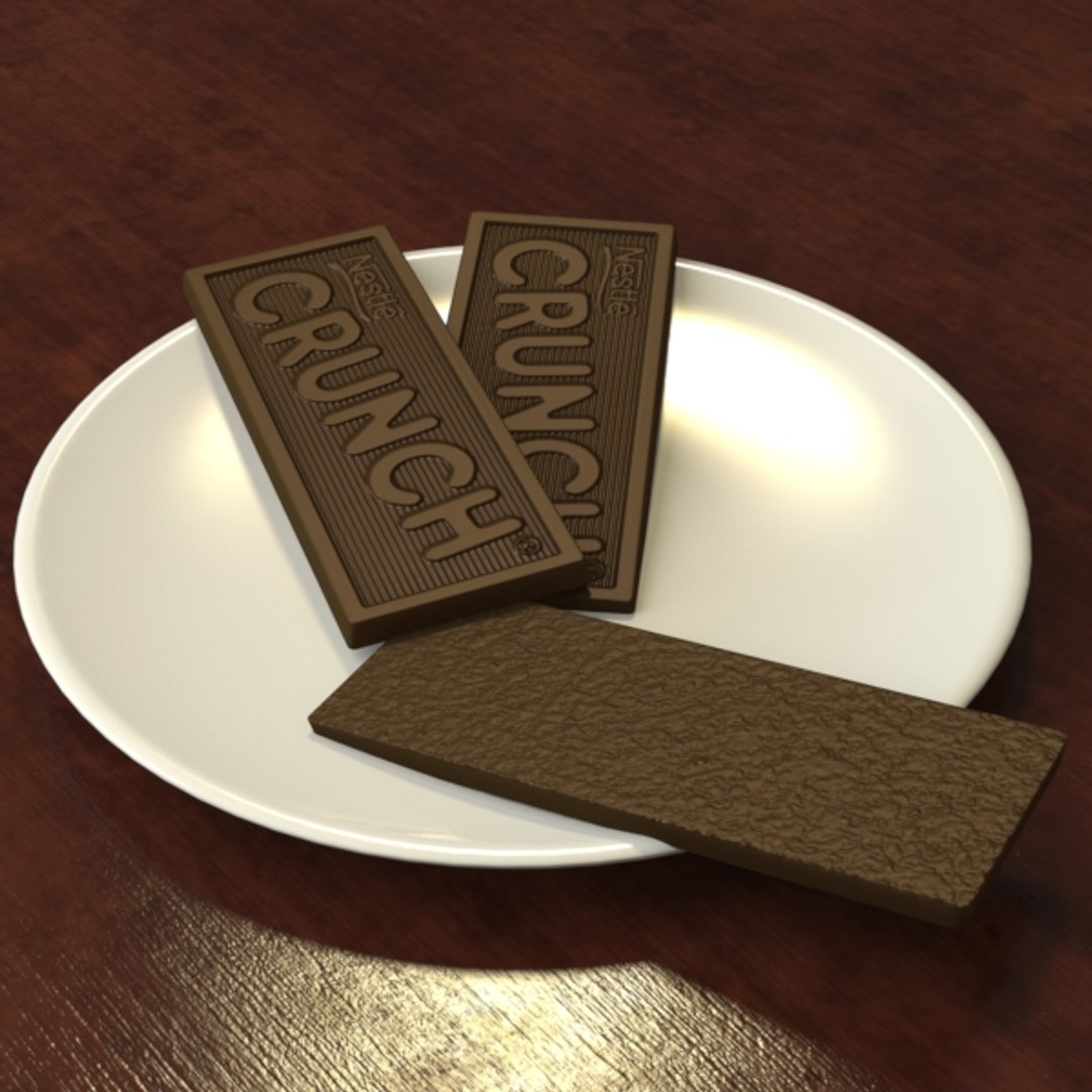 3d Chocolate Crunch Bar Model
