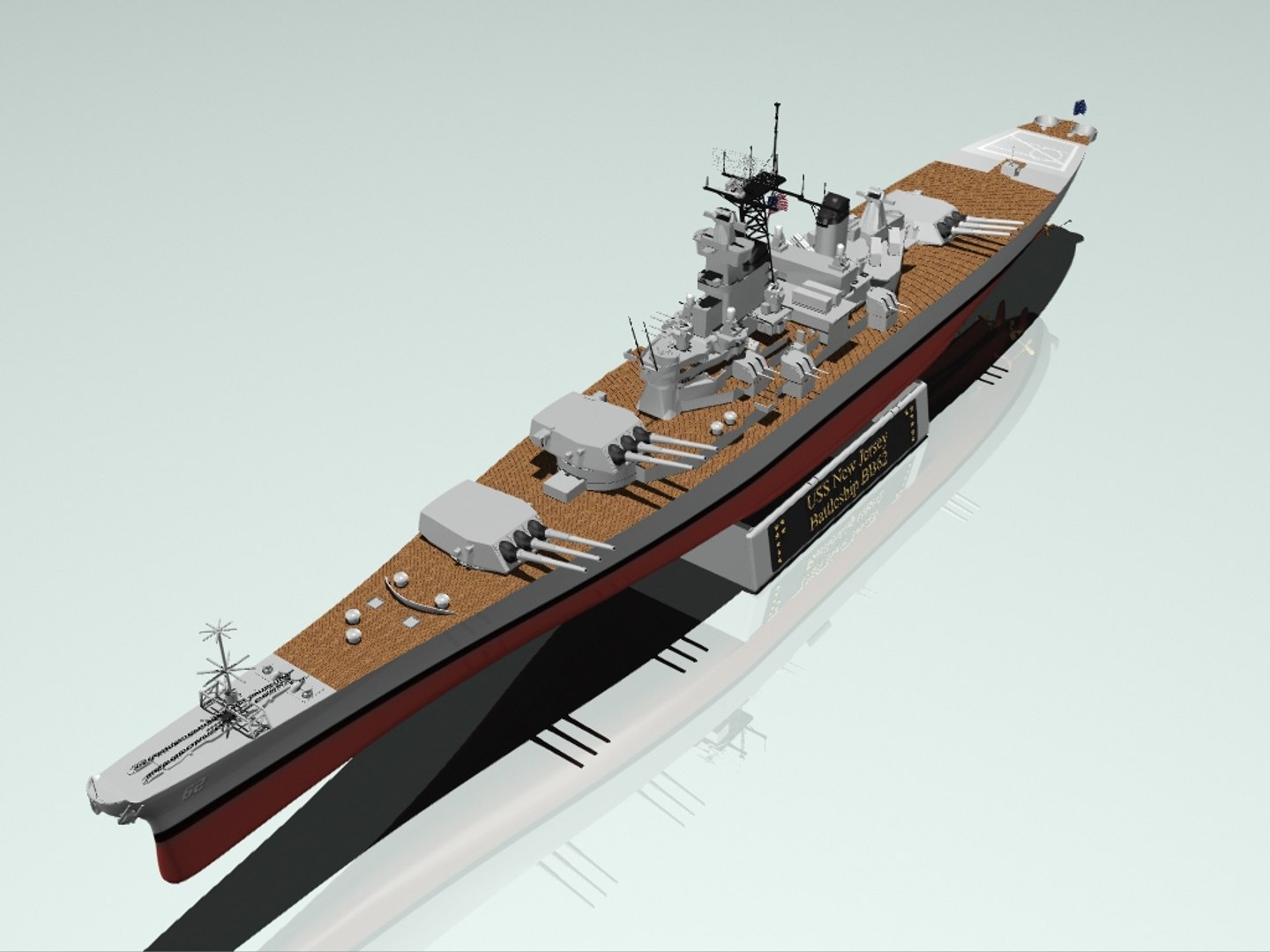 Uss New Jersey Battleships 3d Dxf