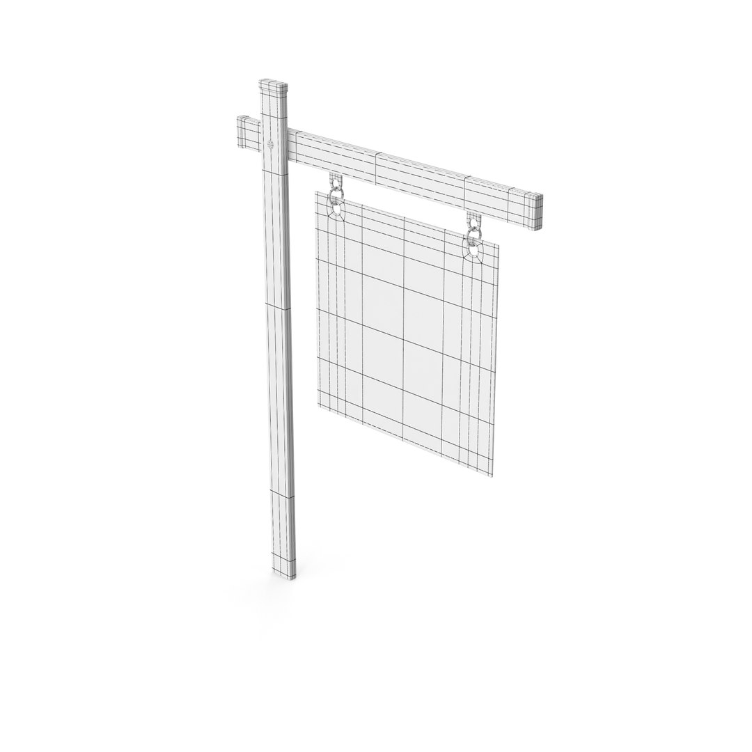 Wooden Signboard 3D Model - TurboSquid 2183809