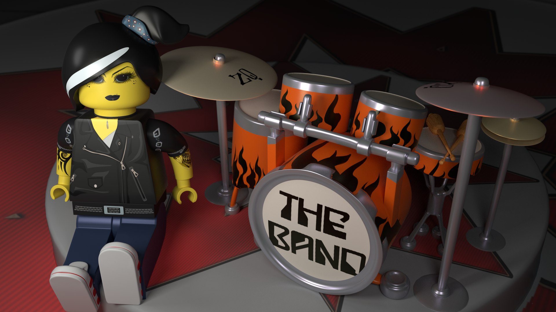3D Lego Drums Character Woman | 1143026 | TurboSquid