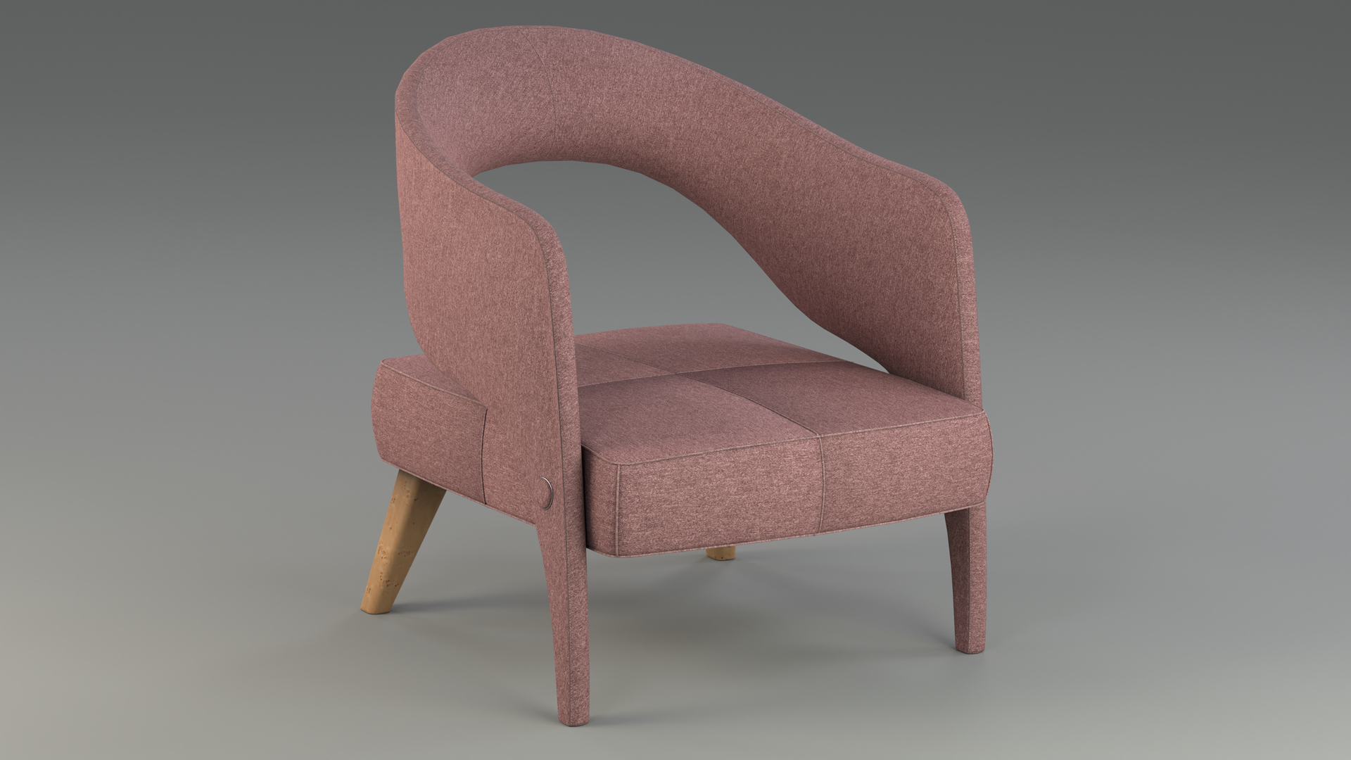 Aesthetic Rosy Fabric Chair Model - TurboSquid 1985372