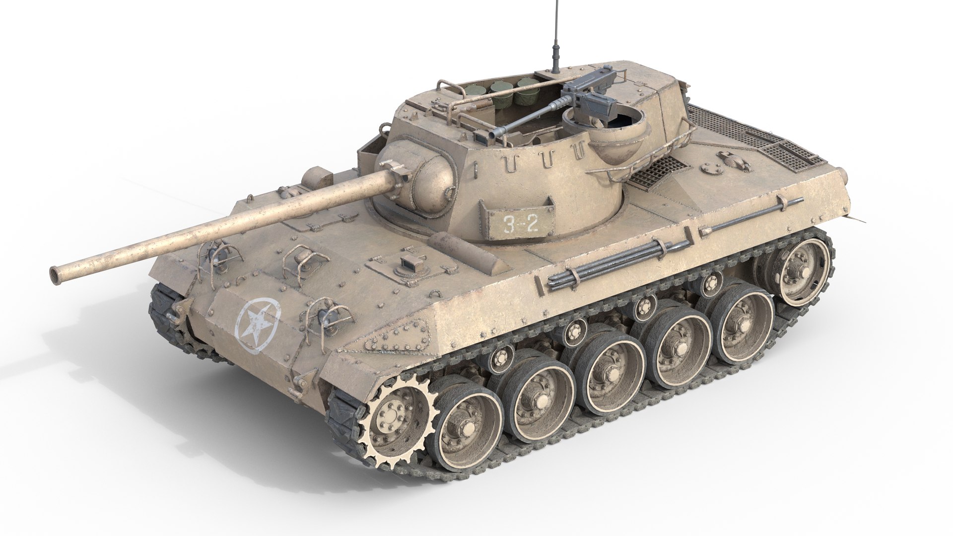 M18 Hellcat Tank Destroyer 3D Model - TurboSquid 2331400