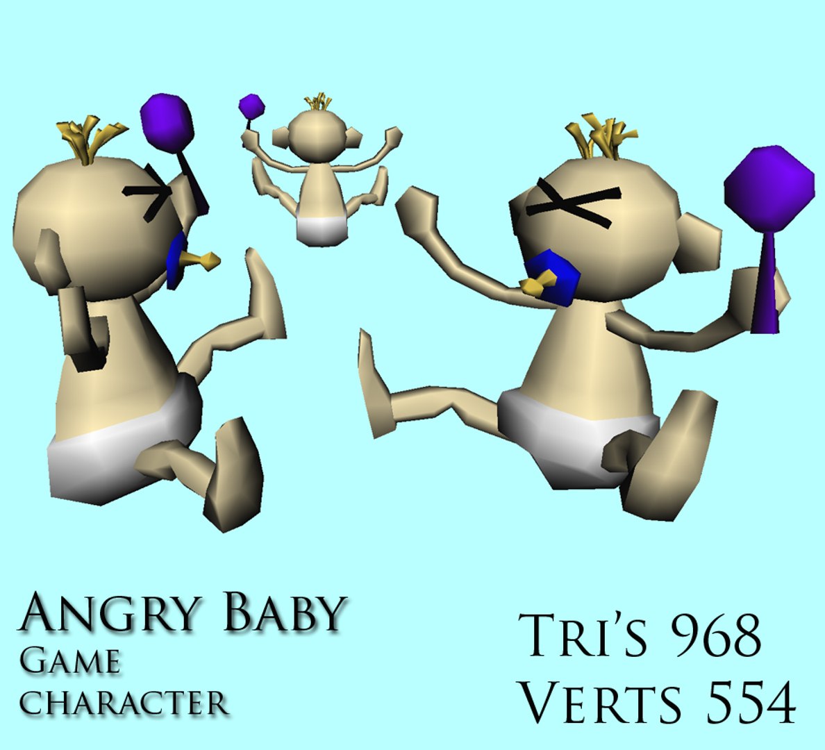 Baby Character 3d Model