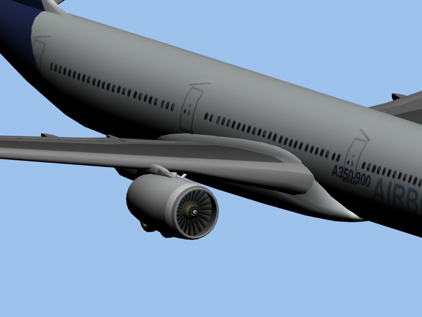 Airbus A350-900 3d Model