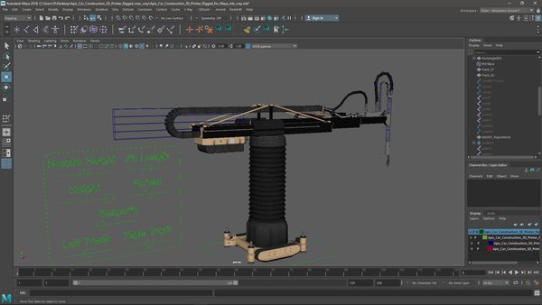 modelo 3d Impresora 3D Apis Cor Construction preparada para Maya - TurboSquid 2330699