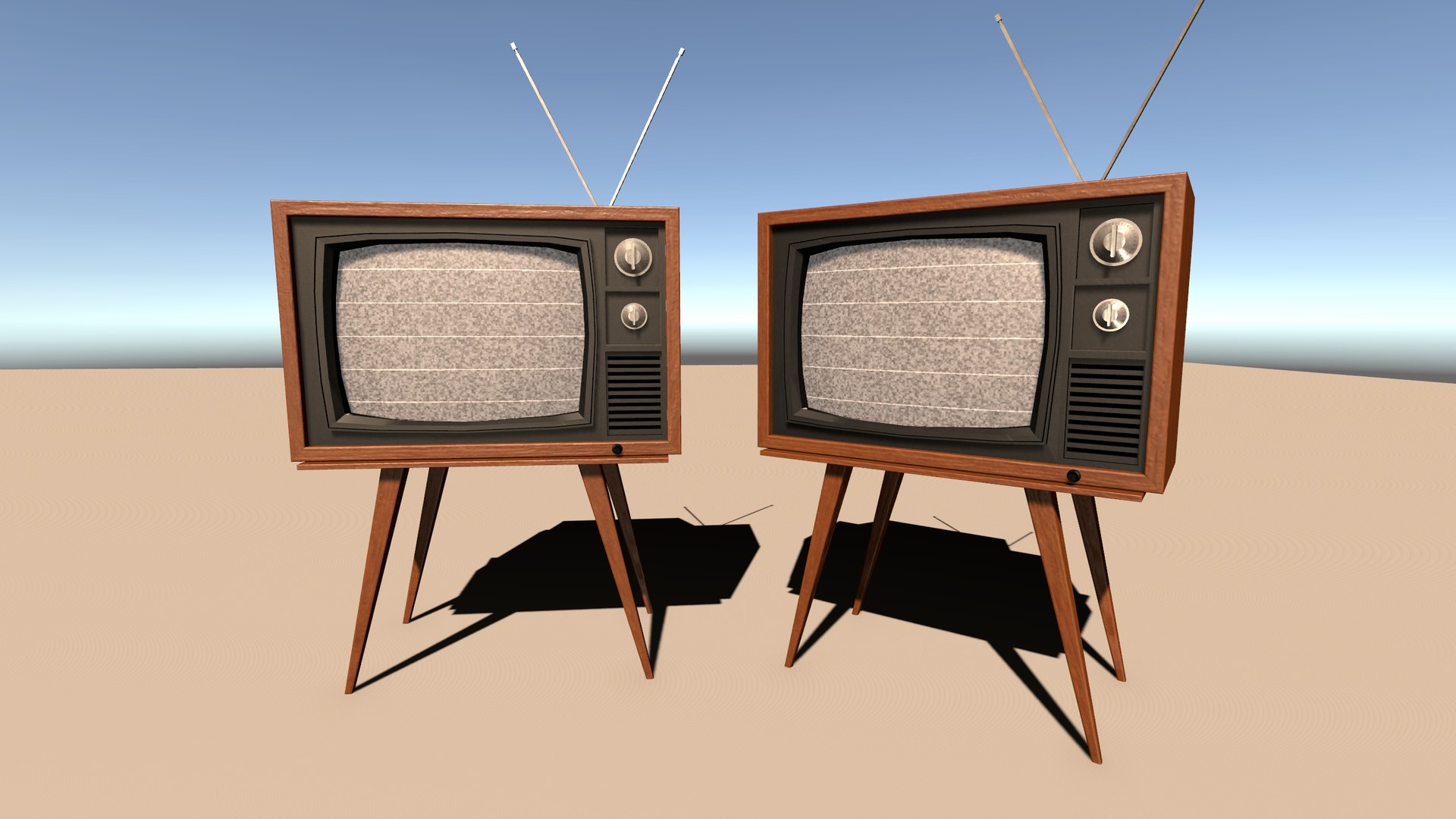 Vintage TV With Screen Glitch Shader 3D Model - TurboSquid 2276032
