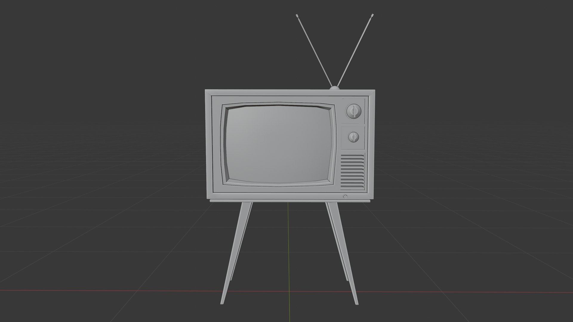 Vintage TV With Screen Glitch Shader 3D Model - TurboSquid 2276032