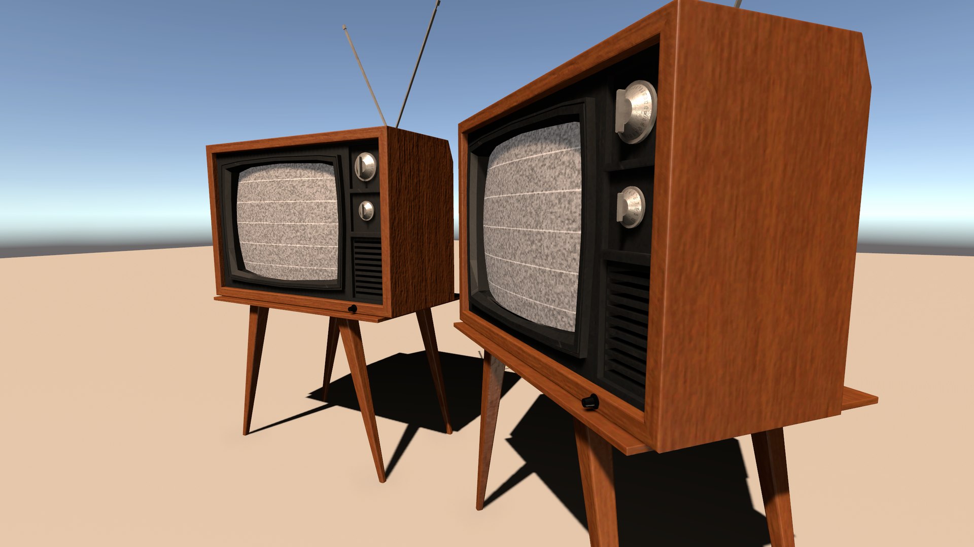 Vintage TV With Screen Glitch Shader 3D Model - TurboSquid 2276032