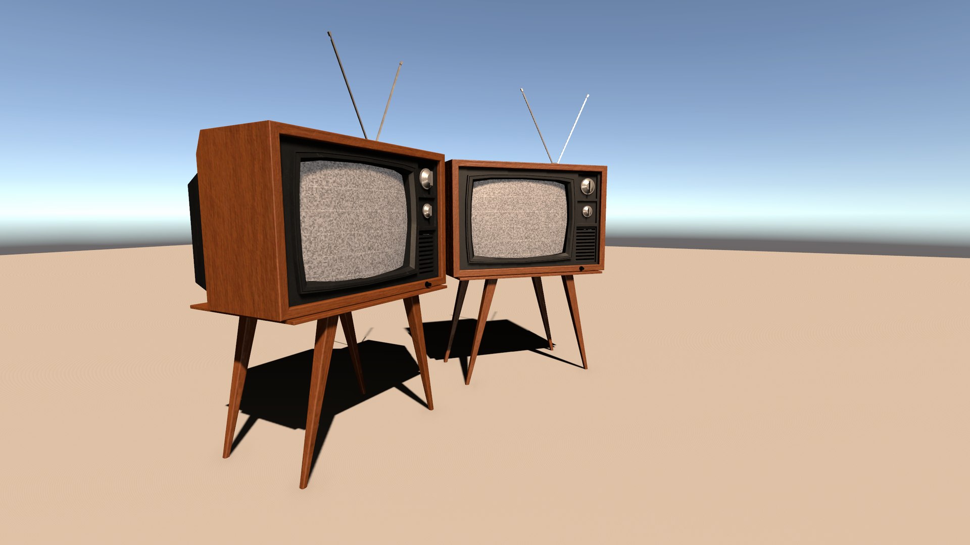 Vintage TV With Screen Glitch Shader 3D Model - TurboSquid 2276032