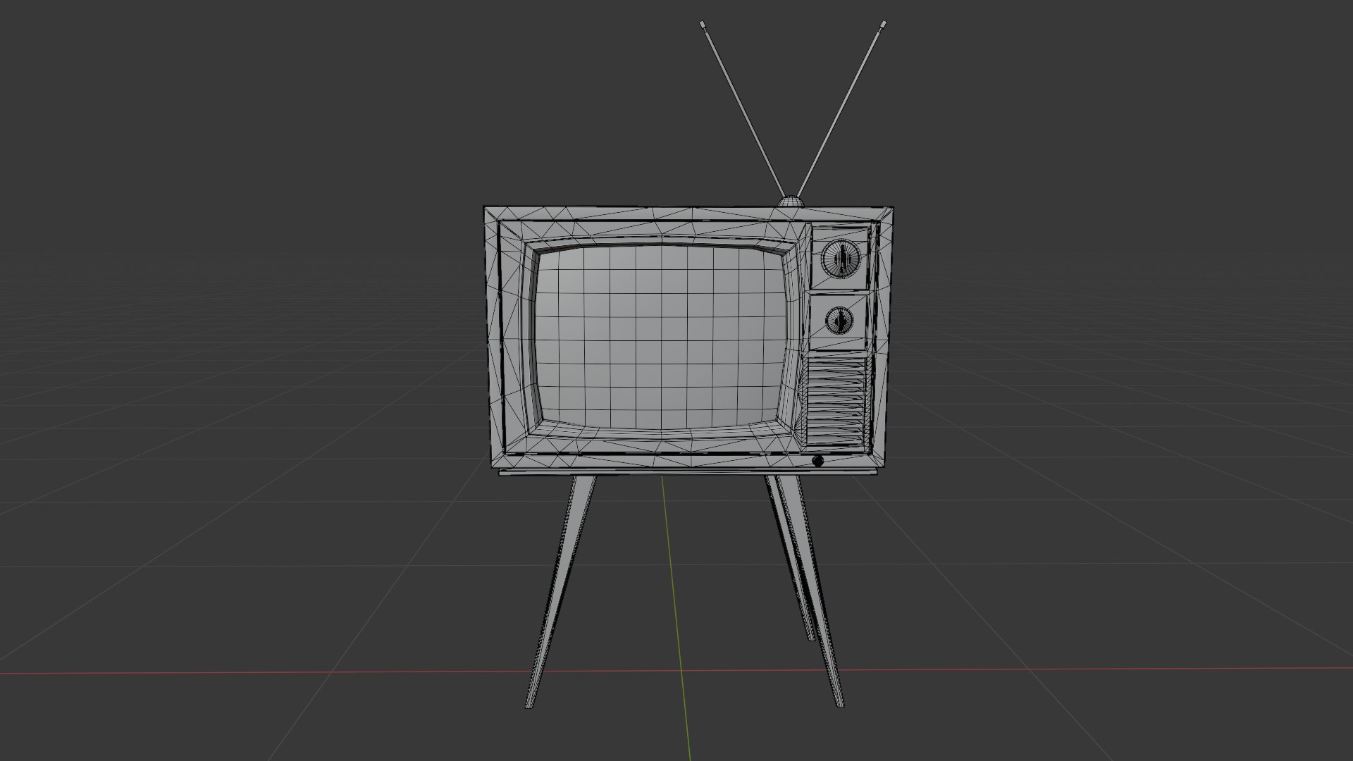 Vintage TV With Screen Glitch Shader 3D Model - TurboSquid 2276032