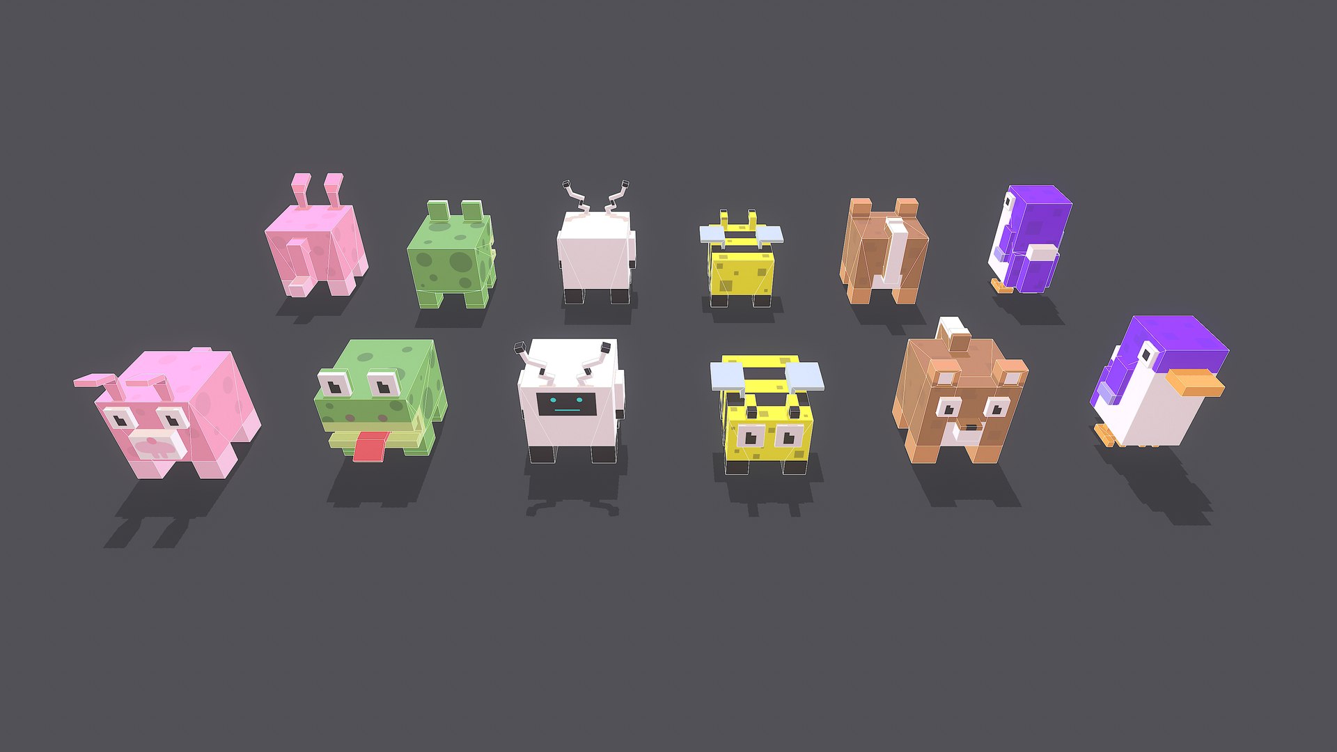 Cartoon Animal Pack 03 Model - TurboSquid 1954031