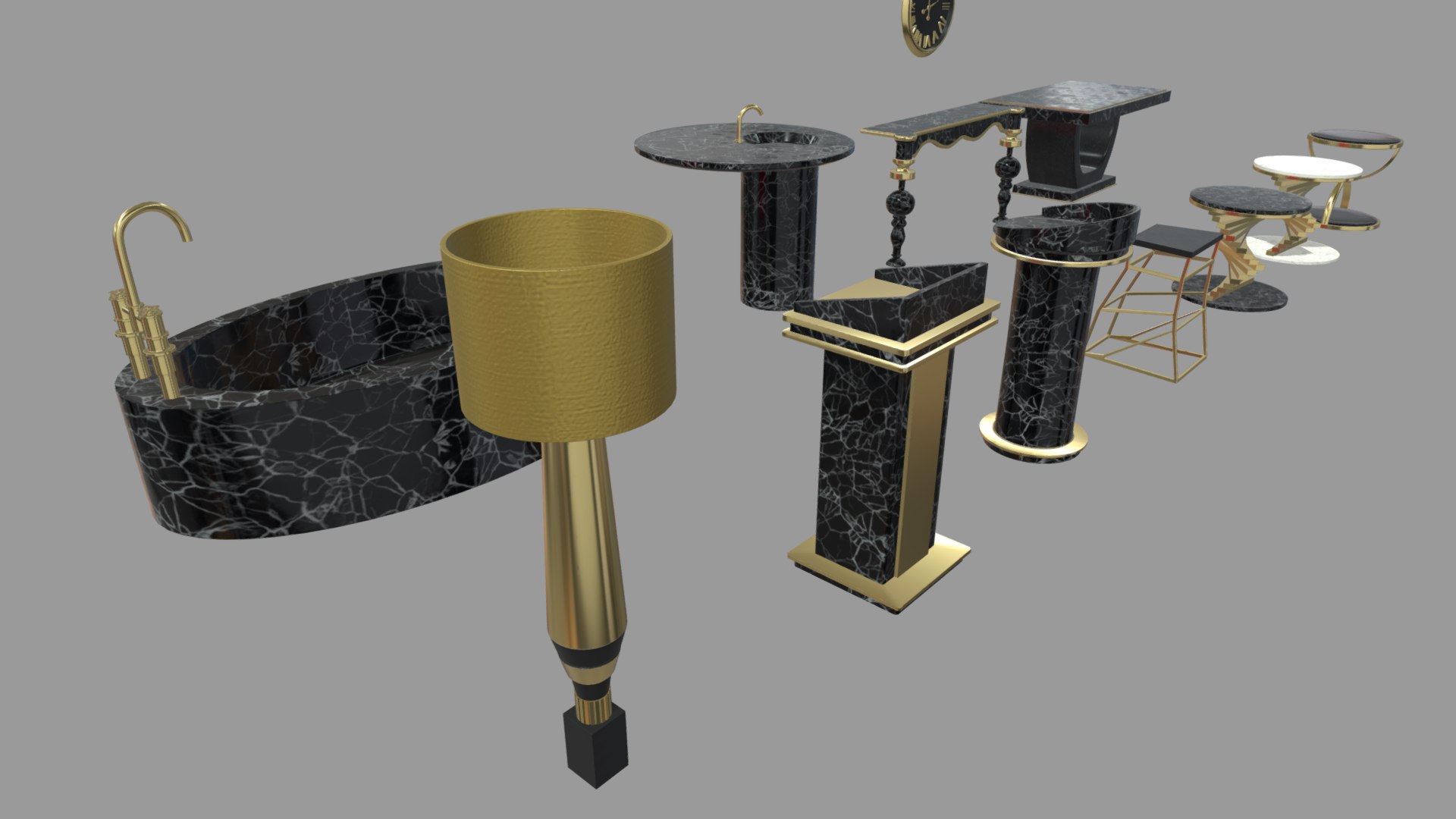 3D Modern Luxury Furniture Pack 01 - TurboSquid 2250408