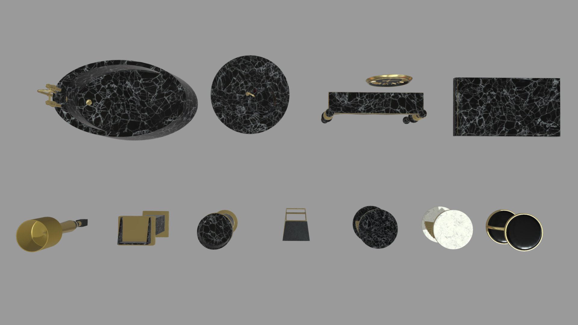 3D Modern Luxury Furniture Pack 01 - TurboSquid 2250408