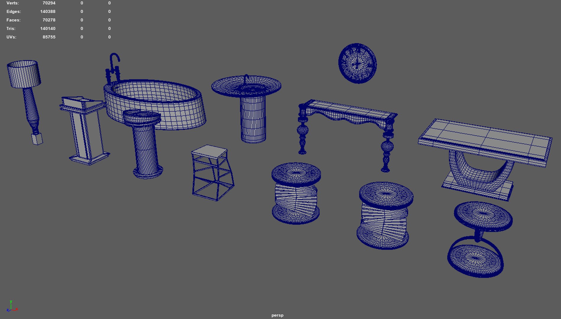 3D Modern Luxury Furniture Pack 01 - TurboSquid 2250408