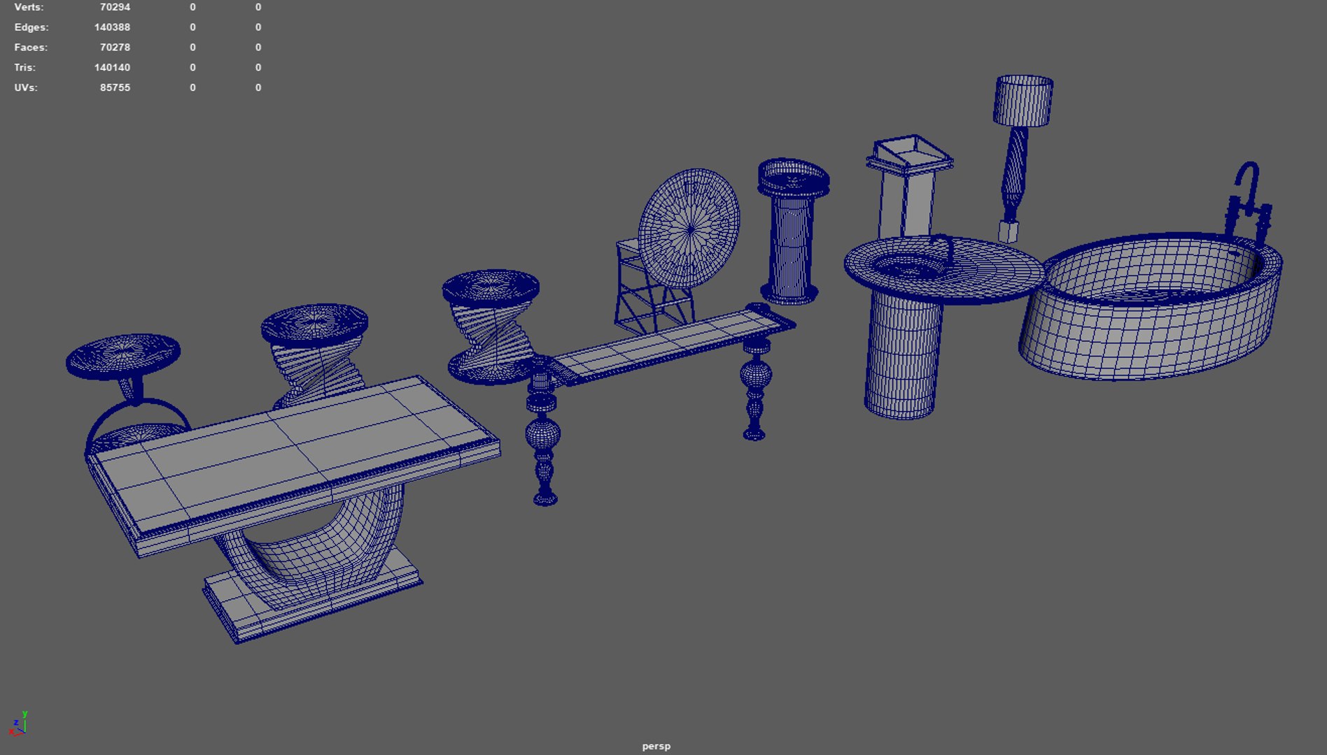 3D Modern Luxury Furniture Pack 01 - TurboSquid 2250408