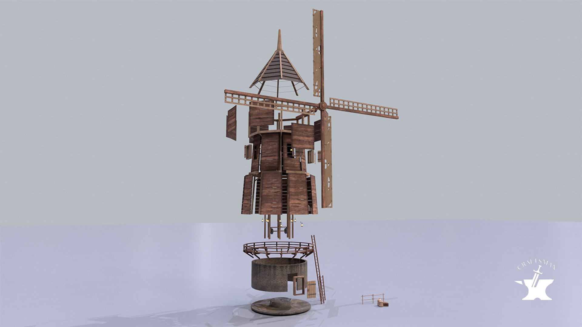 3D Windmill - TurboSquid 2029207